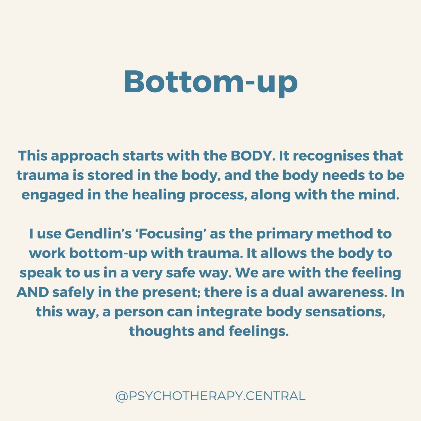 The Bottom-Up Approach To Trauma – Jennifer Nurick